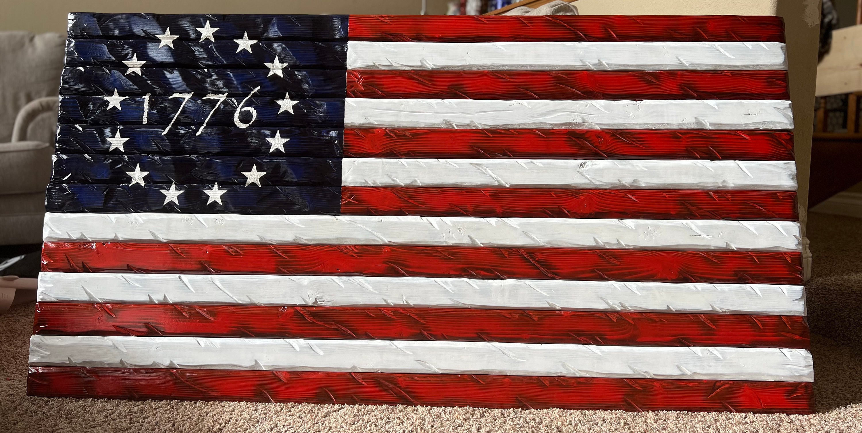Rustic American Flag - Etsy