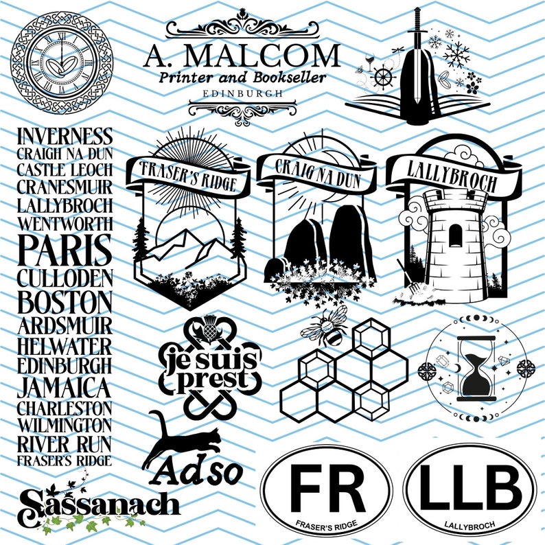 Outlander SVG Bundle Digital Files for Outlander Stickers, Shirts ...