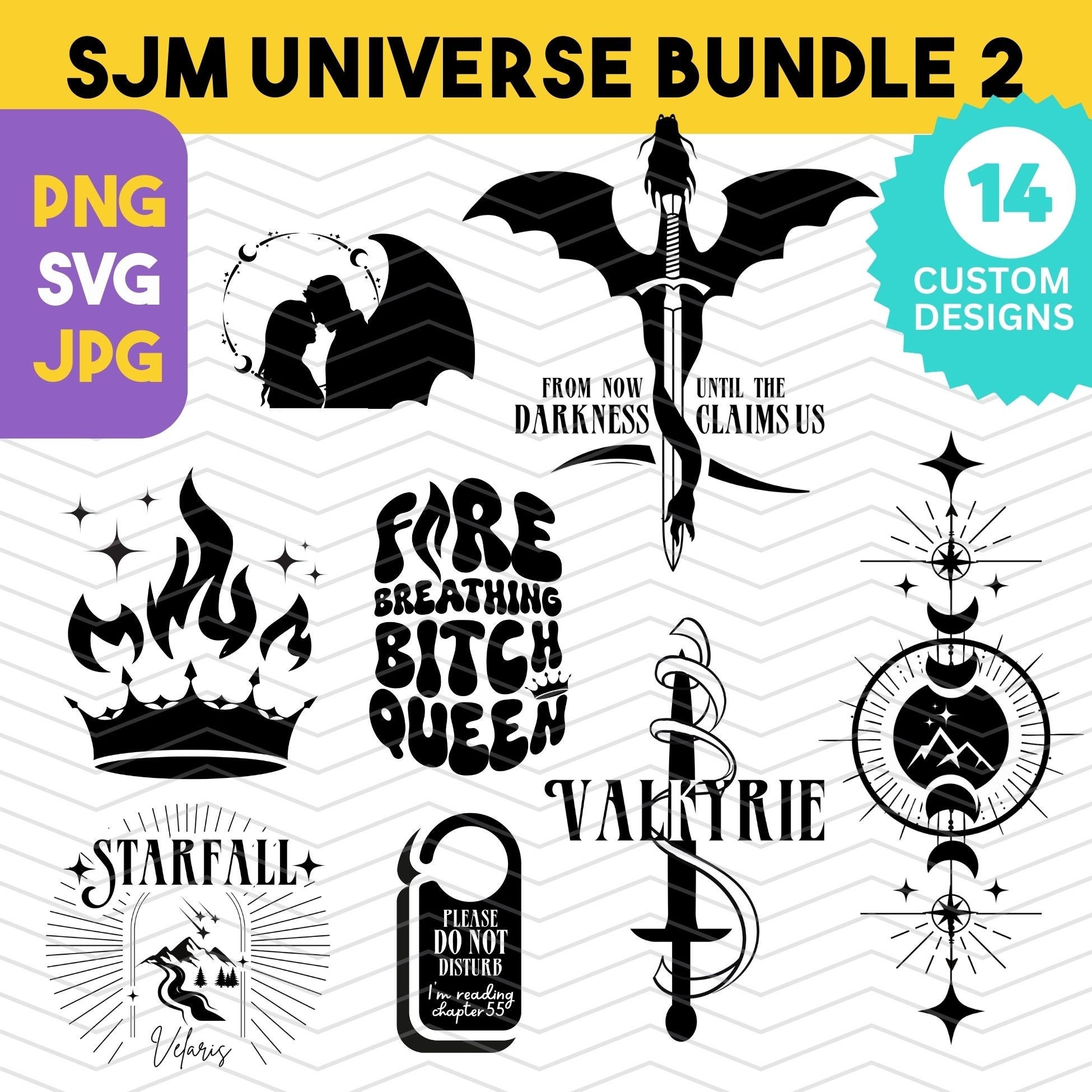 ACOTAR Svg Bundle Crescent City, Throne of Glass and ACOTAR Files ...