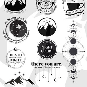 ACOTAR Svg Bundle ACOTAR Files Cricut 15 ACOTAR Designs for Shirts ...