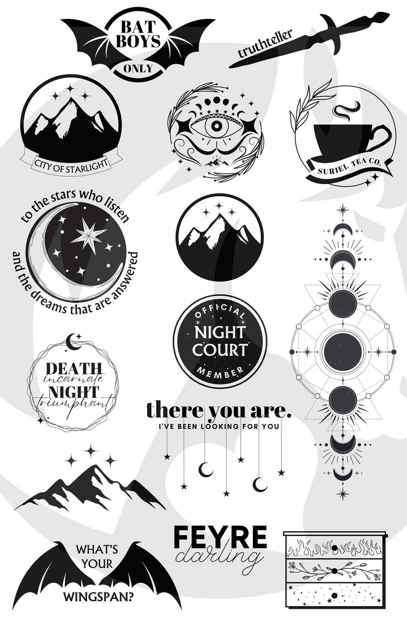 ACOTAR Svg Bundle ACOTAR Files Cricut 15 ACOTAR Designs - Etsy Canada