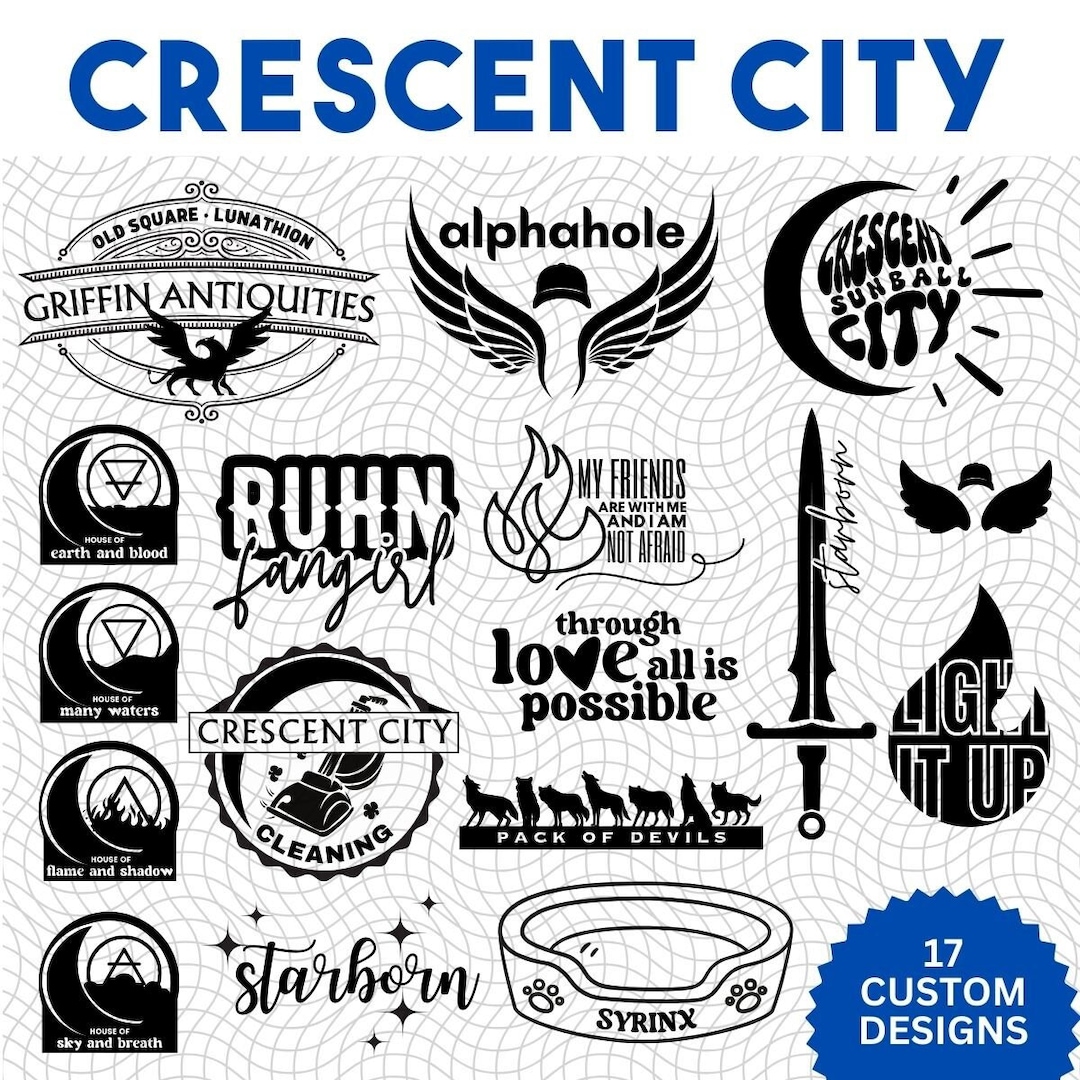 Crescent City Svg Bundle Crescent City Files Cricut 15 Crescent City ...