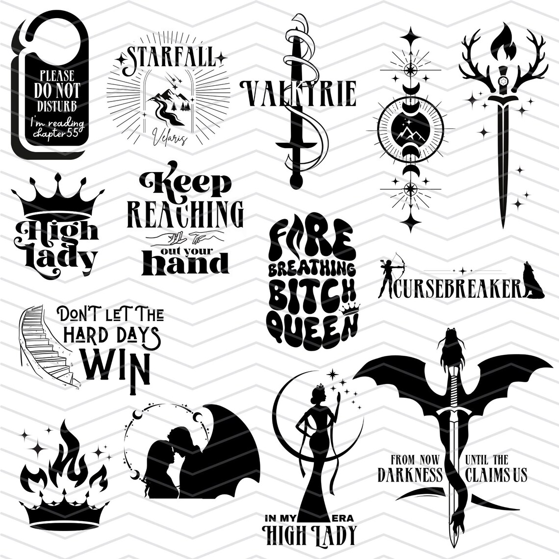ACOTAR Svg Bundle Crescent City, Throne of Glass and ACOTAR Files ...