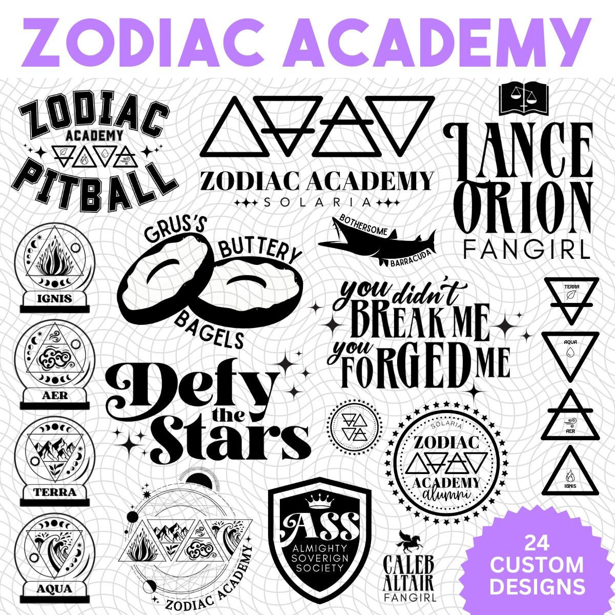 Zodiac Academy SVG Zodiac Academy Merch for Shirts, Stickers, Cricut ...