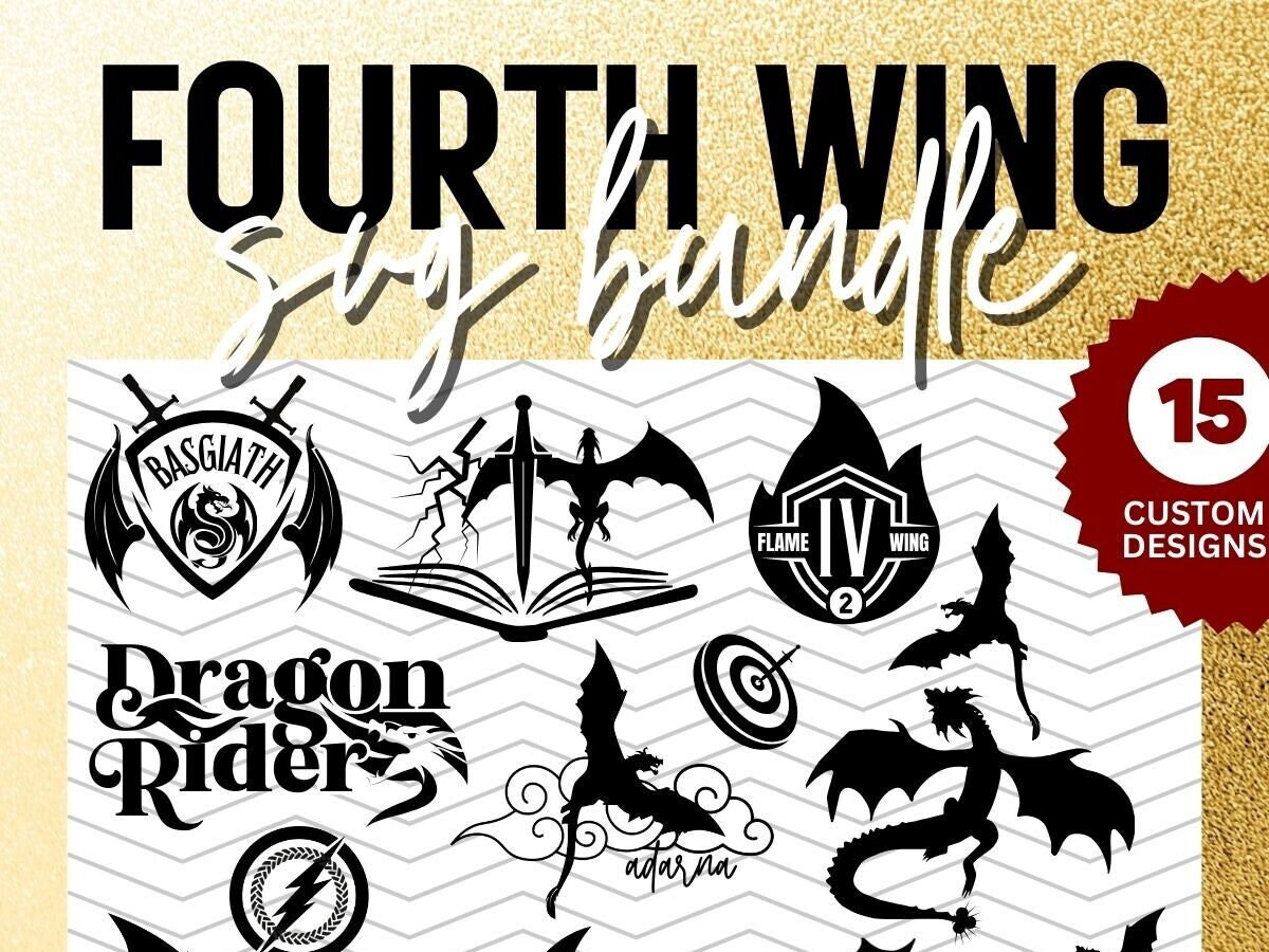 Fourth Wing SVG Bundle Fourth Wing Merch Files for Cricut, Shirts ...