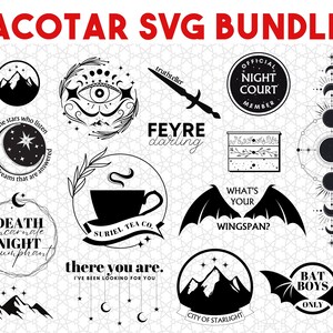 ACOTAR Svg Bundle ACOTAR Files Cricut 15 ACOTAR Designs - Etsy Australia
