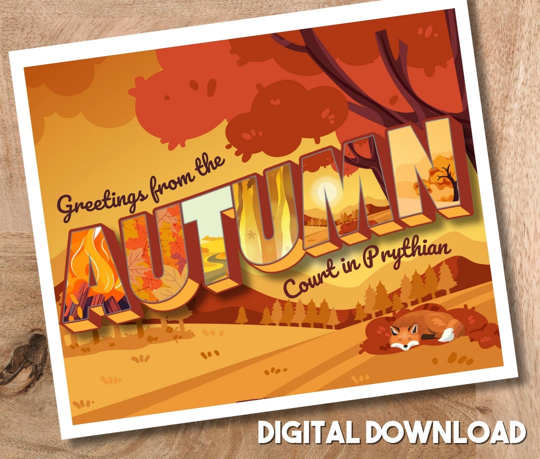 ACOTAR Autumn Court Digital Art Print ACOTAR Merch - Etsy