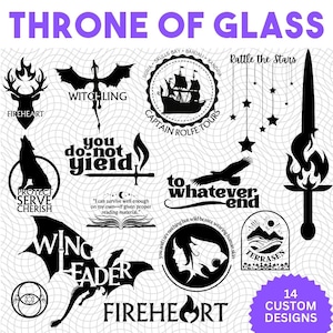 SJM Universe and ACOTAR Svg Bundle ACOTAR, Throne of Glass, Crescent ...