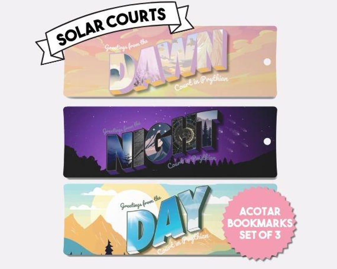 ACOTAR Bookmark Set: Solar Courts Digital ACOTAR Merch - Etsy