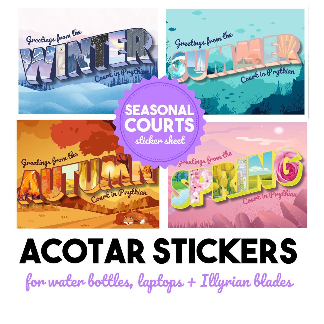 ACOTAR Sticker Sheet ACOTAR Merch ACOTAR Decals - Etsy