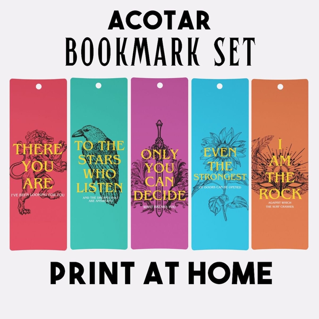 ACOTAR Bookmark ACOTAR Merch Fantasy Bookmarks - Etsy