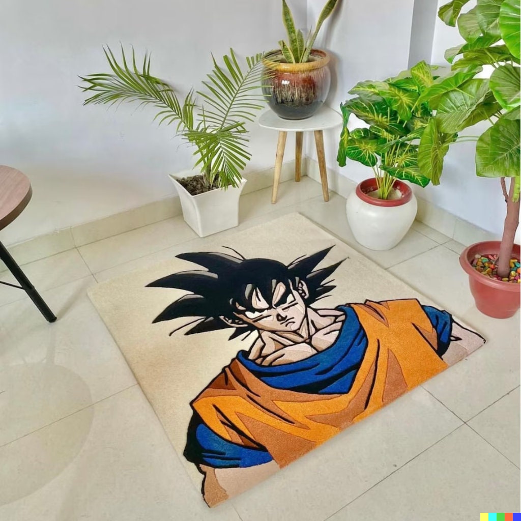 Super Saiyan-inspired Goku Rug: Anime Icon for Legendary Spaces ...