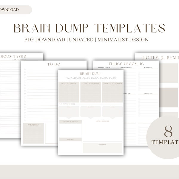 Brain Dump Template - Etsy