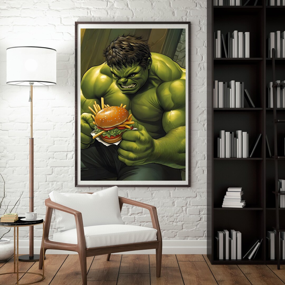 Hungry Hulk Wall Art | Digital Download| Wall Decor | Superhero Poster ...
