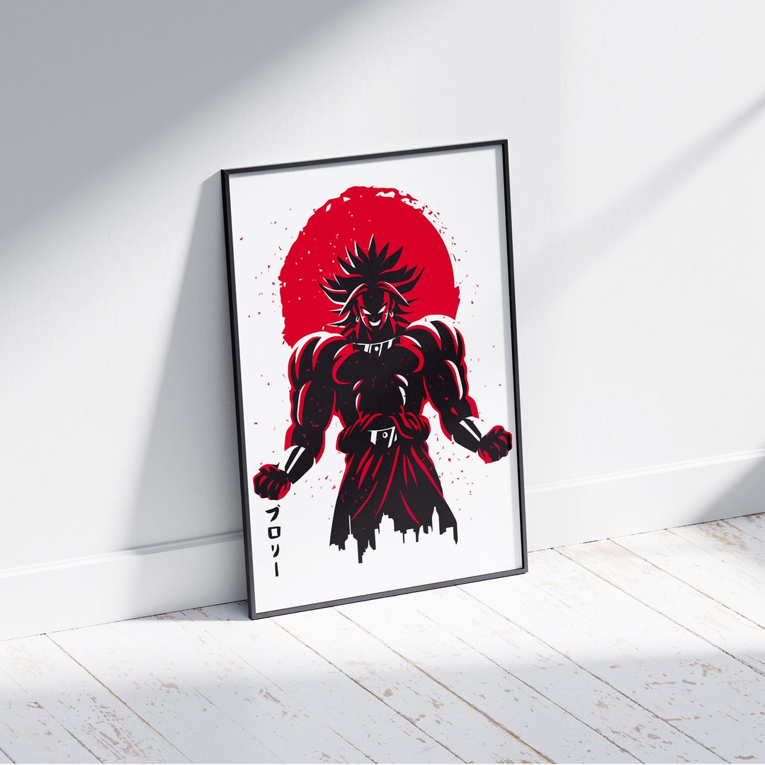 Broly Dragon Ball Circle Poster Red Collection - Etsy