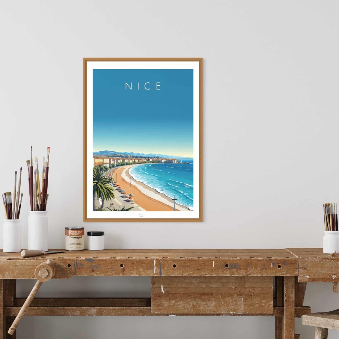 NICE Poster I Promenade Des Anglais I French Riviera I - Etsy