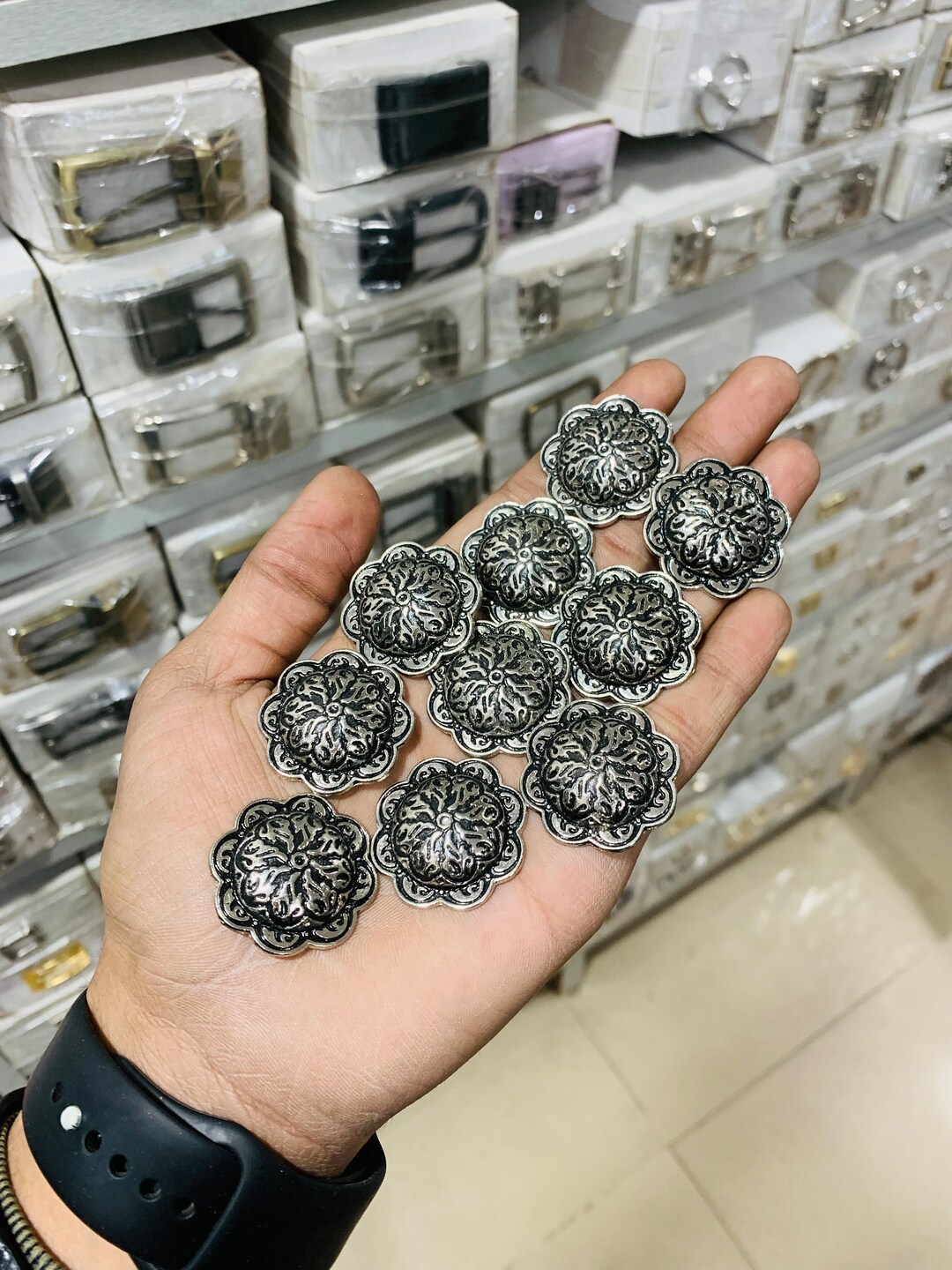 Rodeo Elegance: 10-piece Concho Collection Metal Embellishments for ...