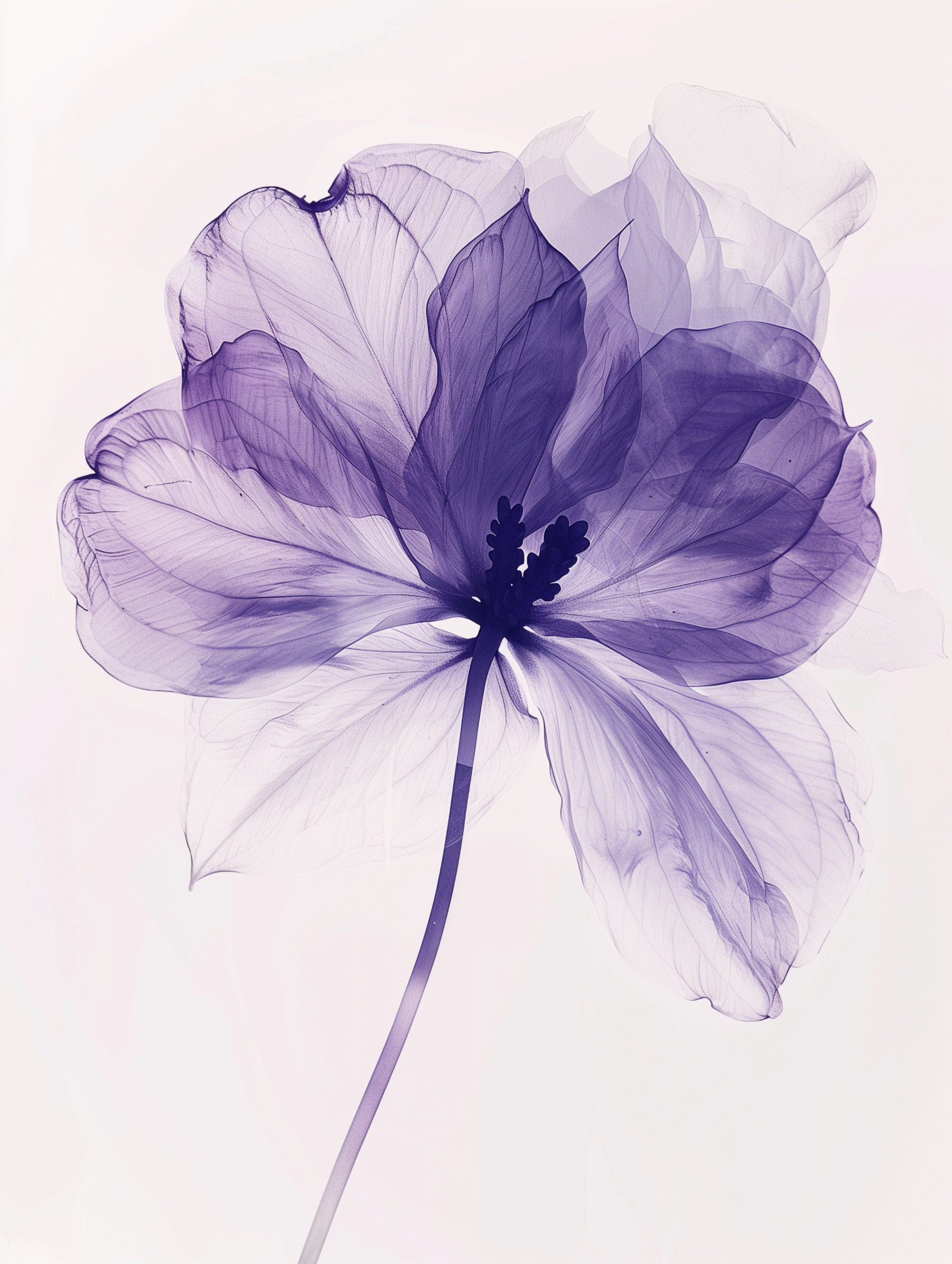 Elegant Purple Floral Art Print set of 10 Digital High-res Artwork ...