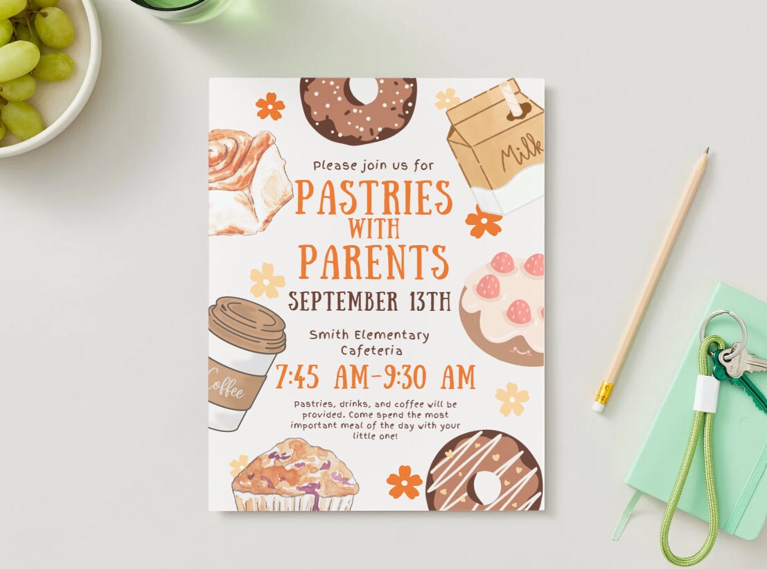 Pastries With Parents, School Parents Day, Parents Breakfast, School ...