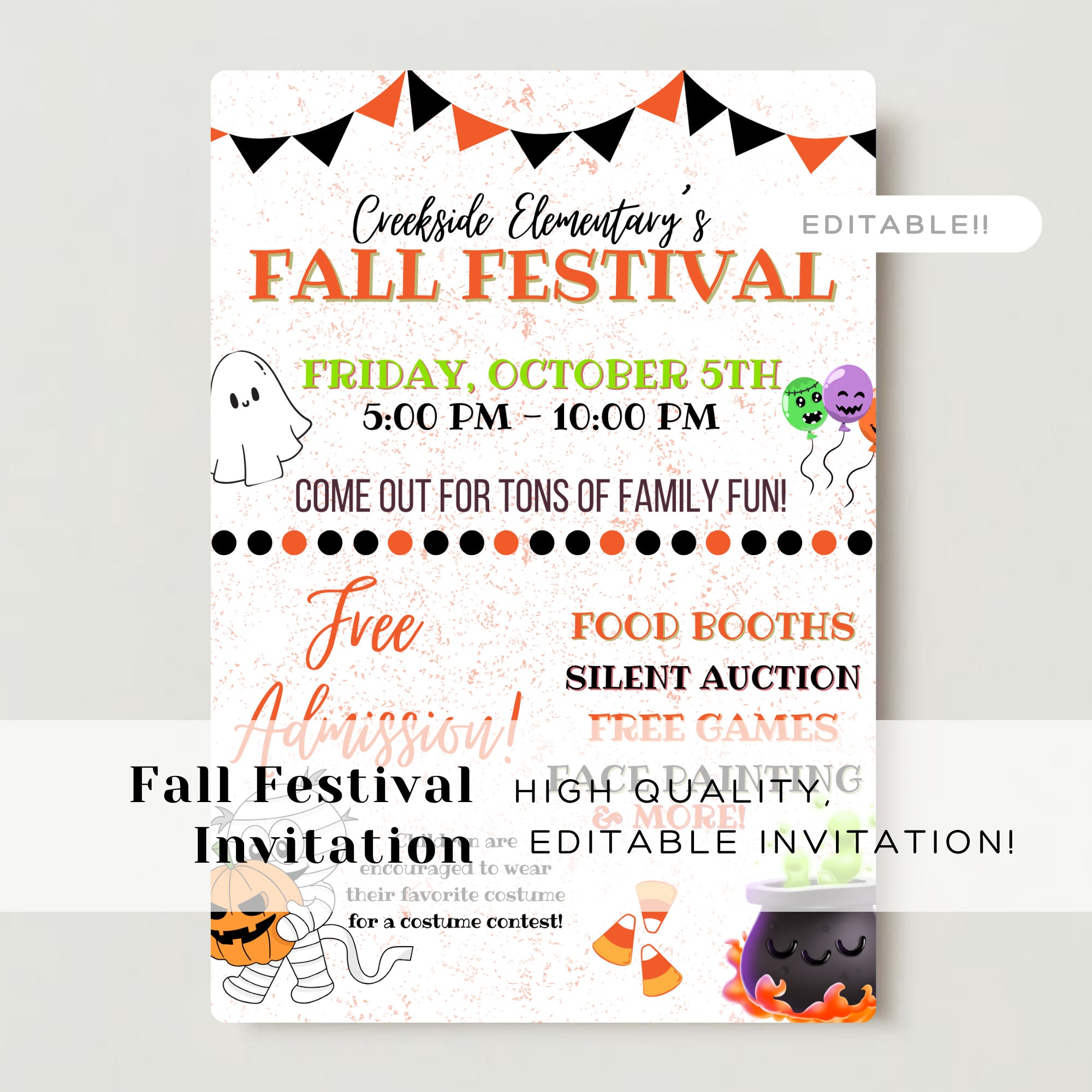 Fall Festival Invitation, Church Fall Festival, Harvest Festival, Fall ...