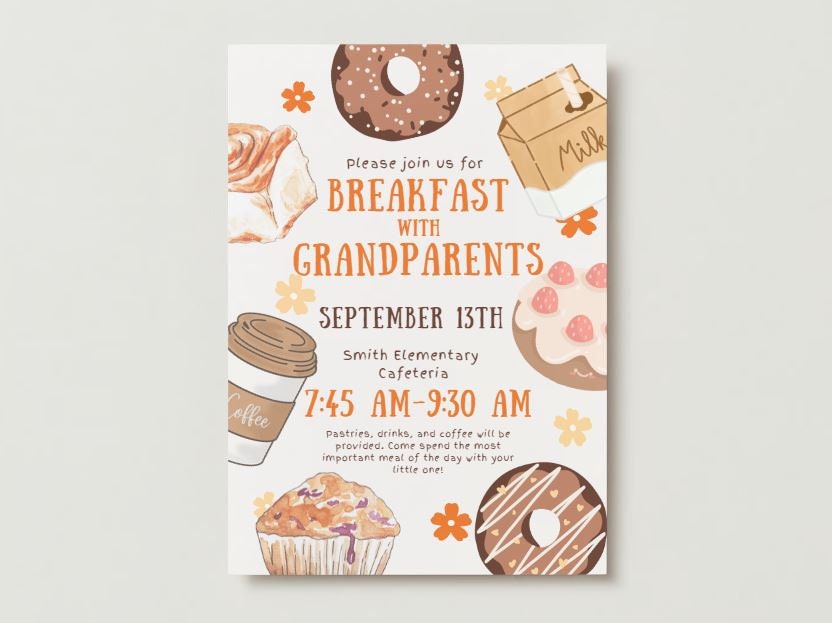 Grandparent Day Flyer, School Grandparents Day, Grandparents Day ...