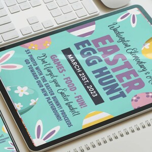 Editable Easter Egg Hunt Flyer, Easter Invitation, Kids Easter Party ...
