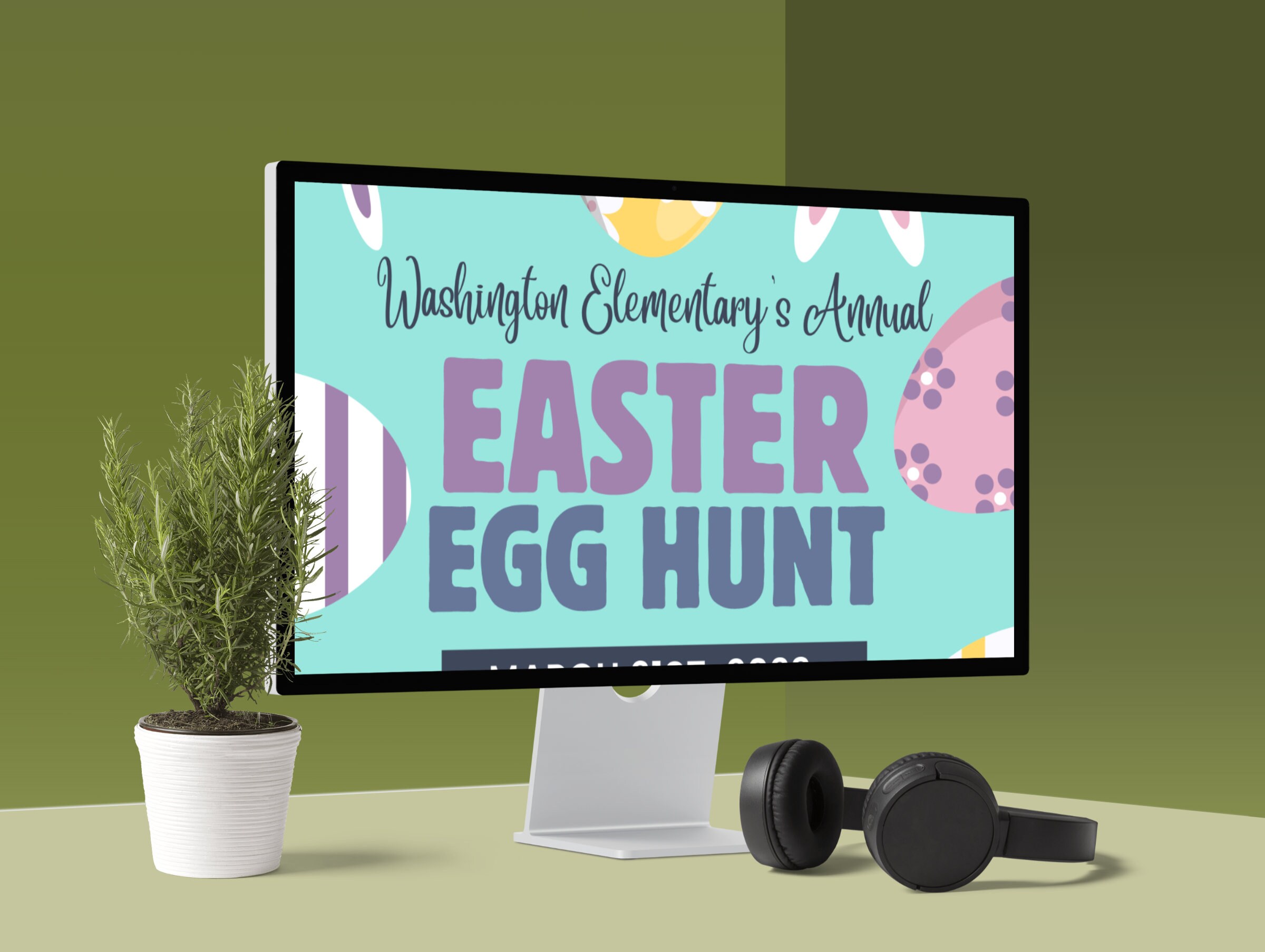 Editable Easter Egg Hunt Flyer, Easter Invitation, Kids Easter Party ...