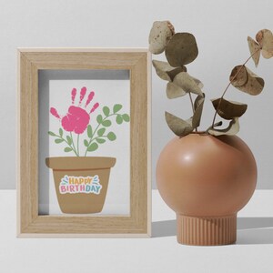 Happy Birthday Handprint Art Craft, Printable, Handprint Art, Toddler ...