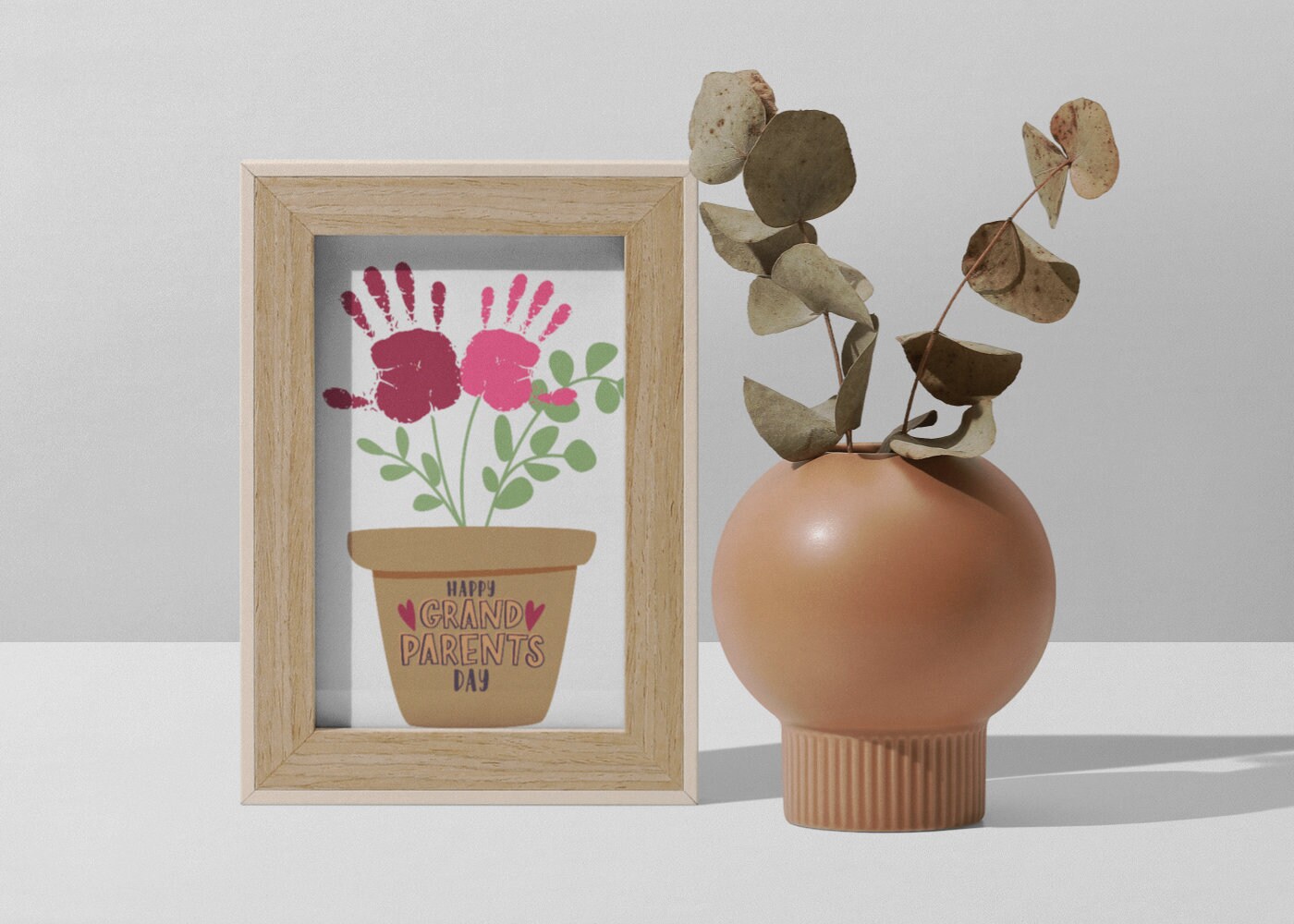 Grandparents Day Handprint Art Craft, Printable, Handprint Art, Toddler ...