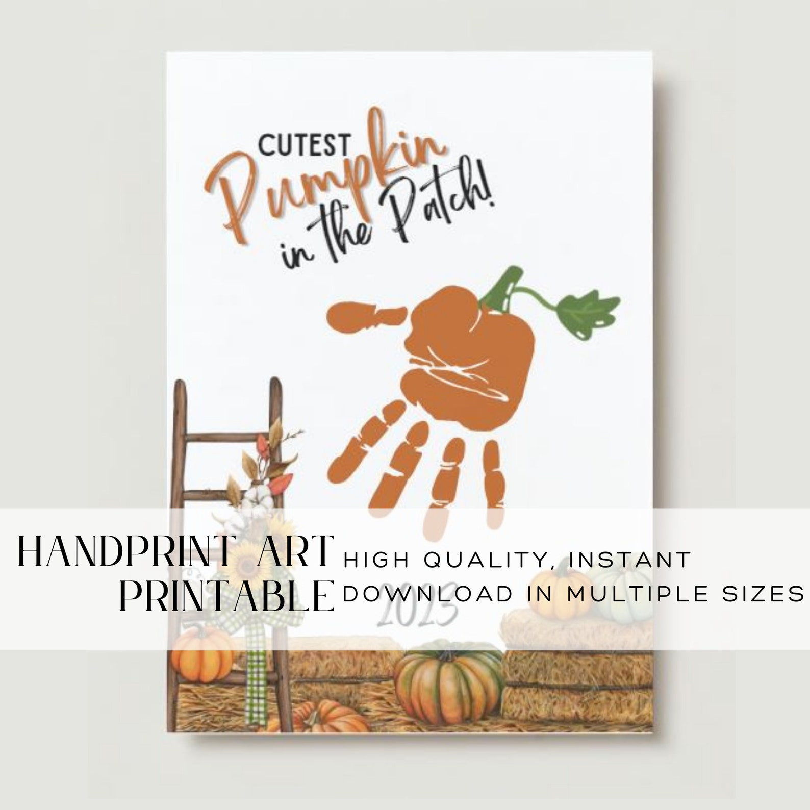 The Cutest Pumpkin in the Patch, Handprint Art, Fall Handprint ...