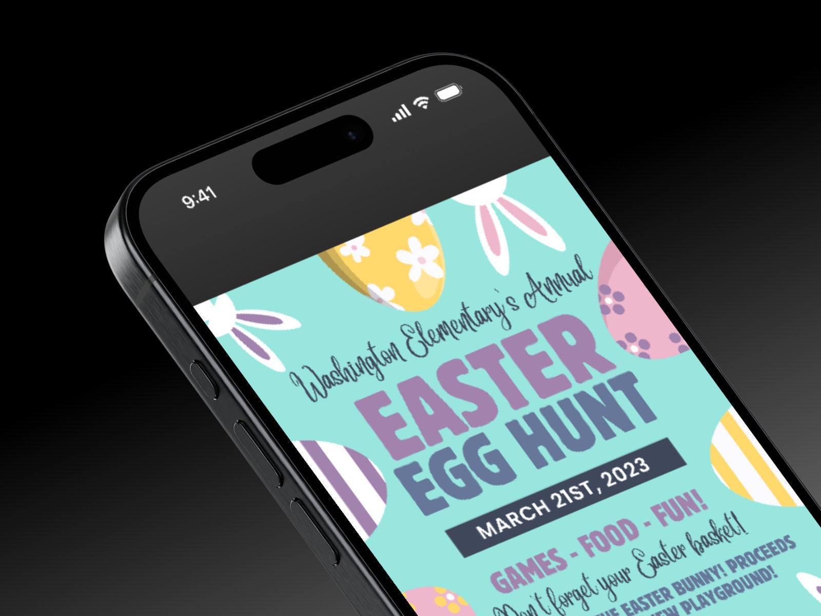 Editable Easter Egg Hunt Flyer, Easter Invitation, Kids Easter Party ...