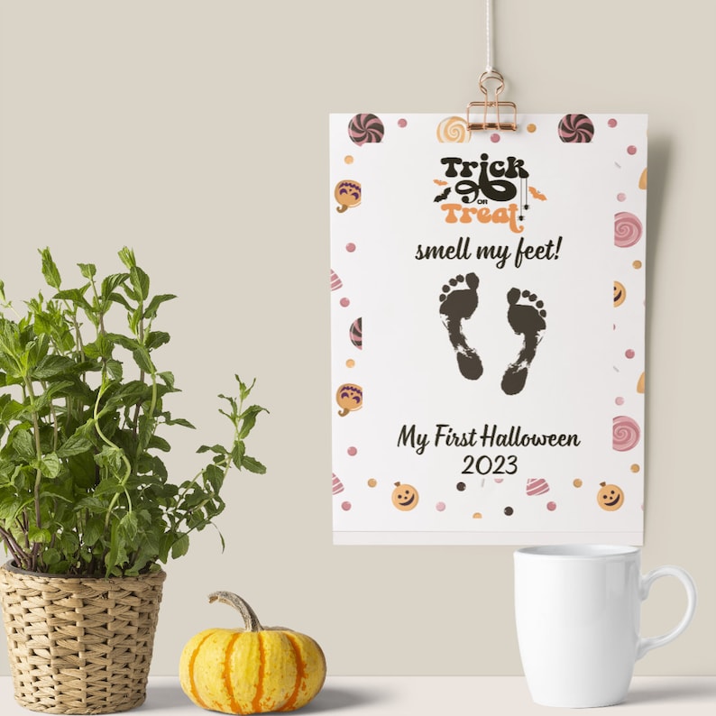 Trick or Treat Smell My Feet, Handprint Art, Fall Handprint, Halloween ...