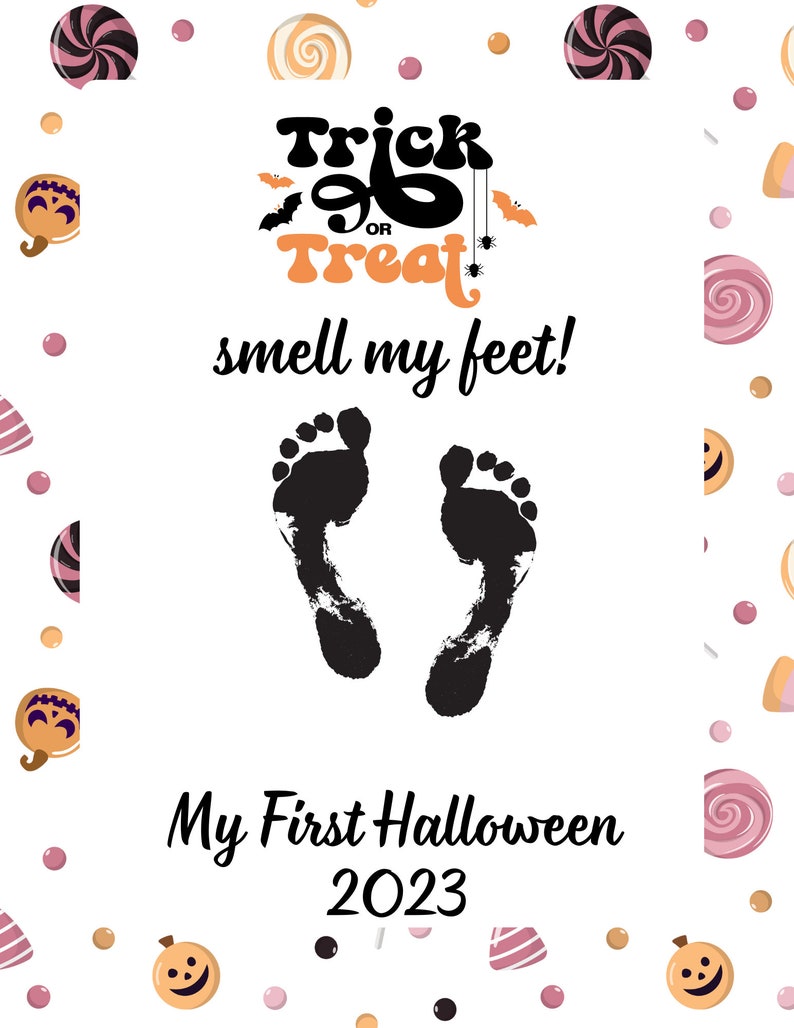Trick or Treat Smell My Feet, Handprint Art, Fall Handprint, Halloween ...