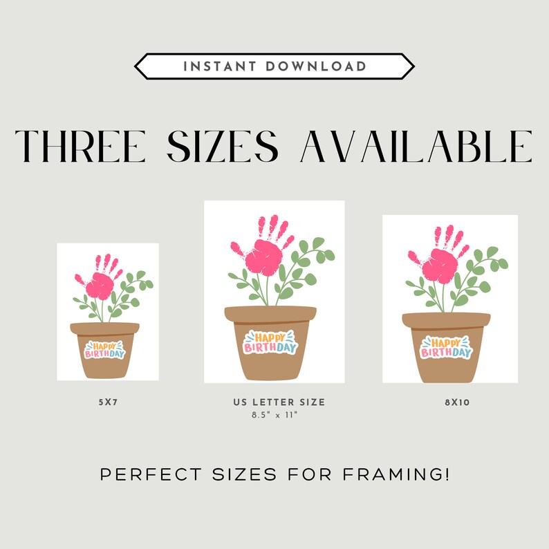 Happy Birthday Handprint Art Craft, Printable, Handprint Art, Toddler ...