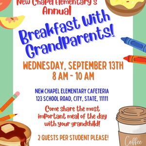 Grandparent Day Flyer, School Grandparents Day, Grandparents Day ...