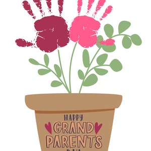 Grandparents Day Handprint Art Craft, Printable, Handprint Art, Toddler ...