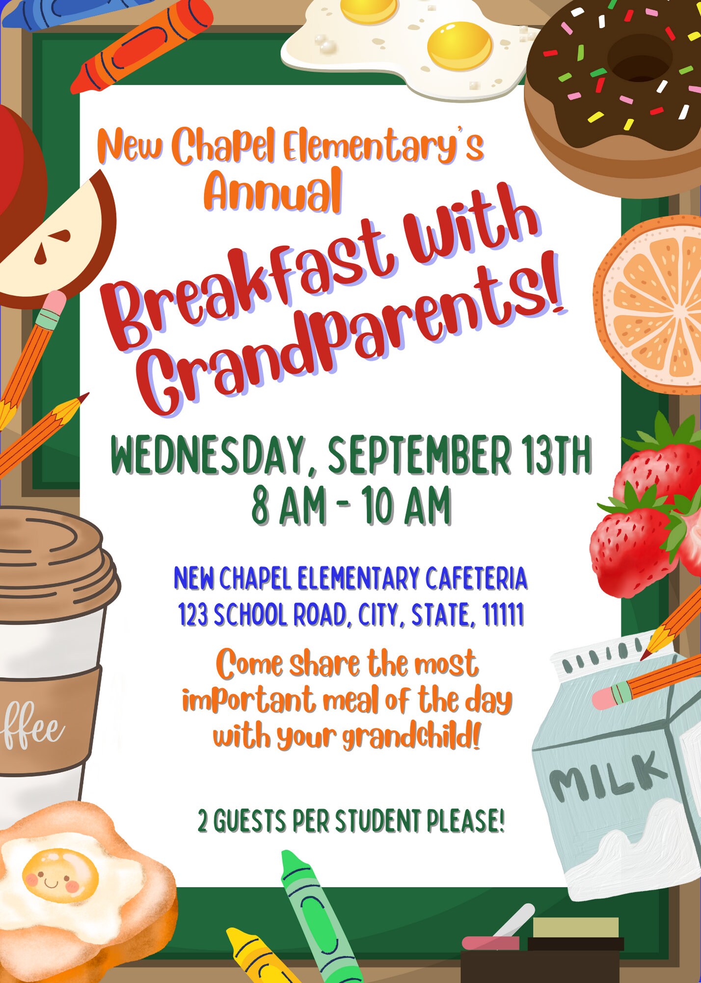 Grandparent Day Flyer, School Grandparents Day, Grandparents Day ...