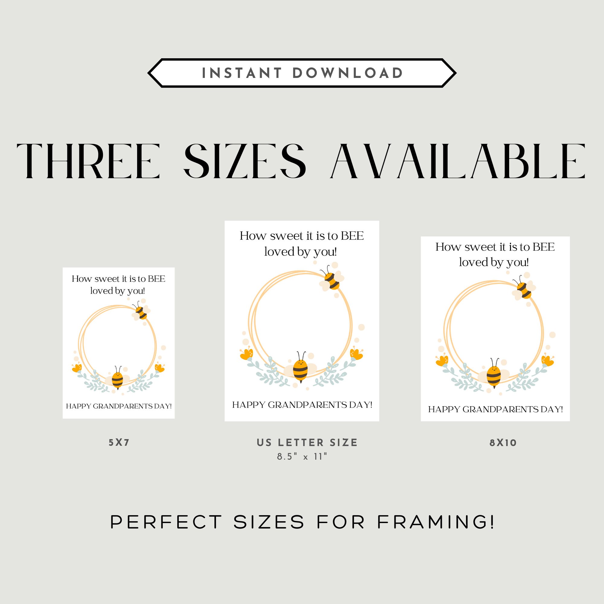 Grandparents Day Handprint Art Craft, Bee Handprint, How Sweet It Is ...