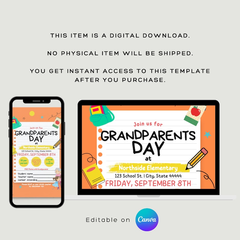 Grandparent Day Flyer, School Grandparents Day, Grandparents Day Lunch ...