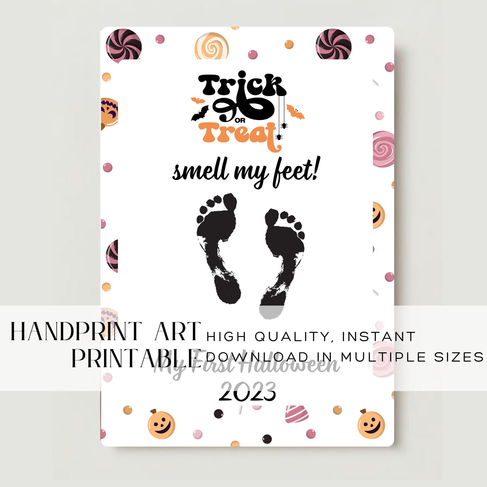 Trick or Treat Smell My Feet, Handprint Art, Fall Handprint, Halloween ...