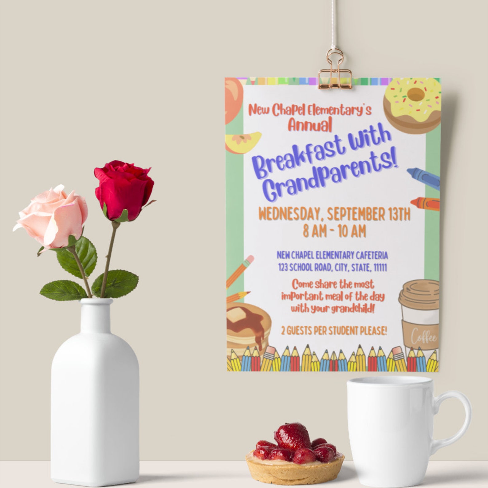 Grandparent Day Flyer, School Grandparents Day, Grandparents Day ...