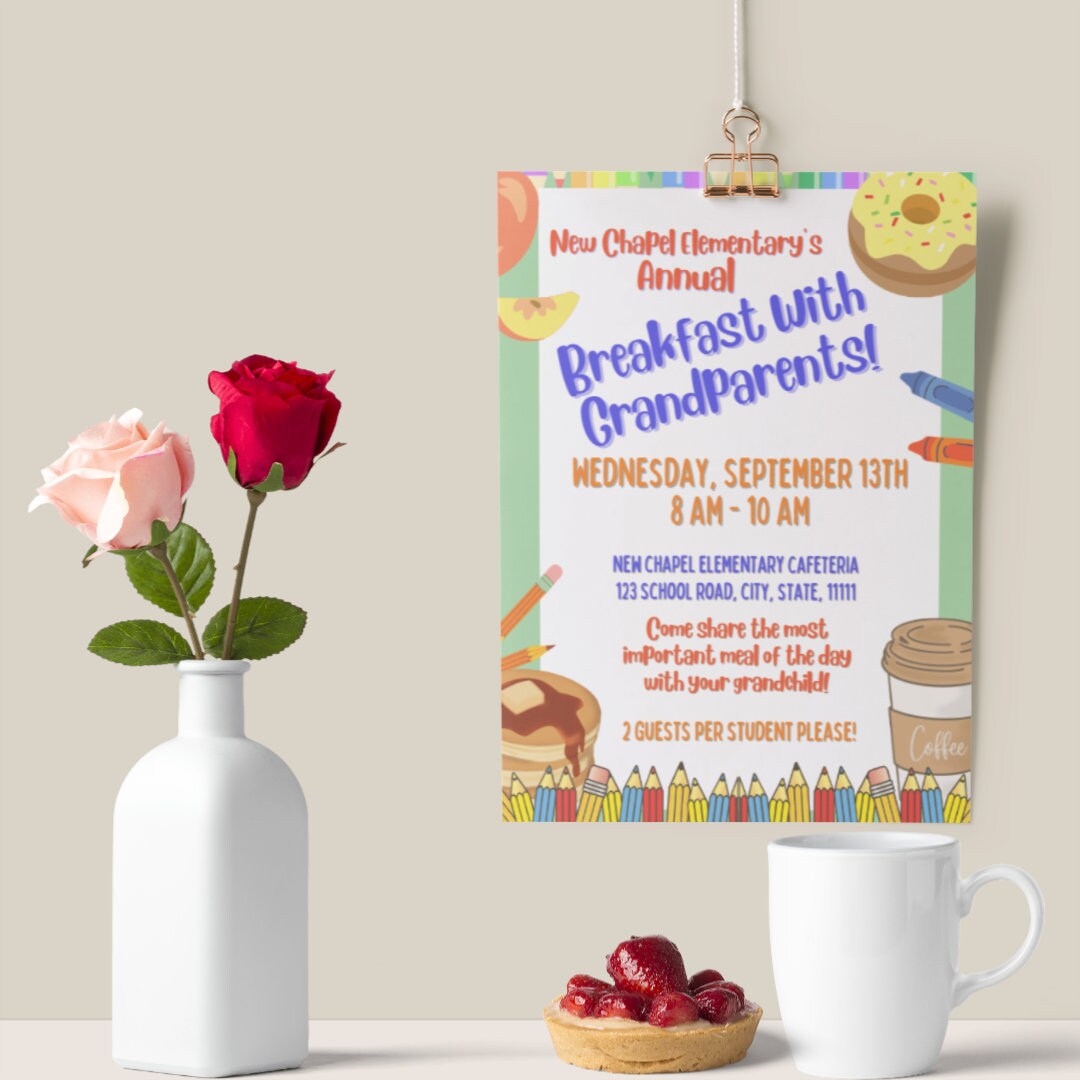 Grandparent Day Flyer, School Grandparents Day, Grandparents Day ...