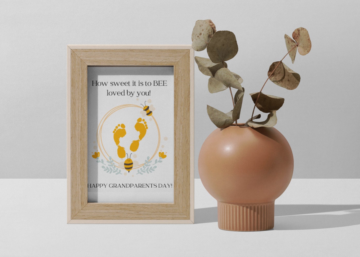 Grandparents Day Handprint Art Craft, Bee Handprint, How Sweet It Is ...