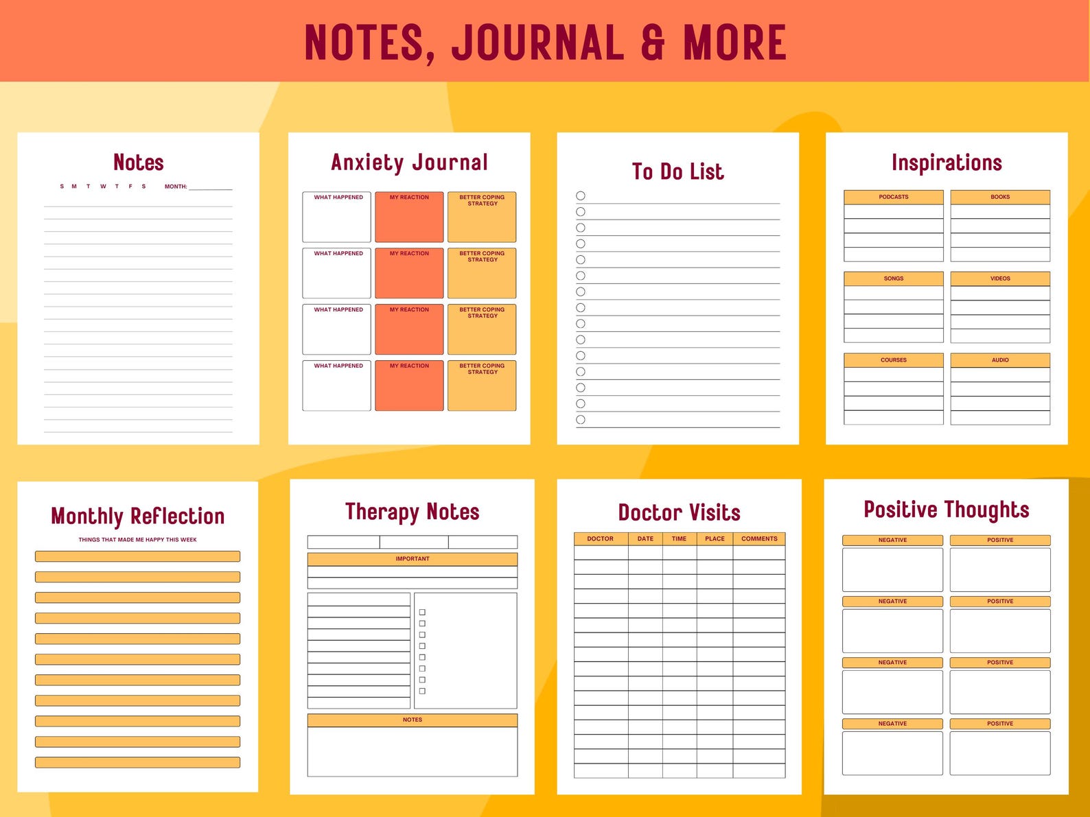 Stimulating ADHD Planner Adult Productivity Printable Daily Weekly ...