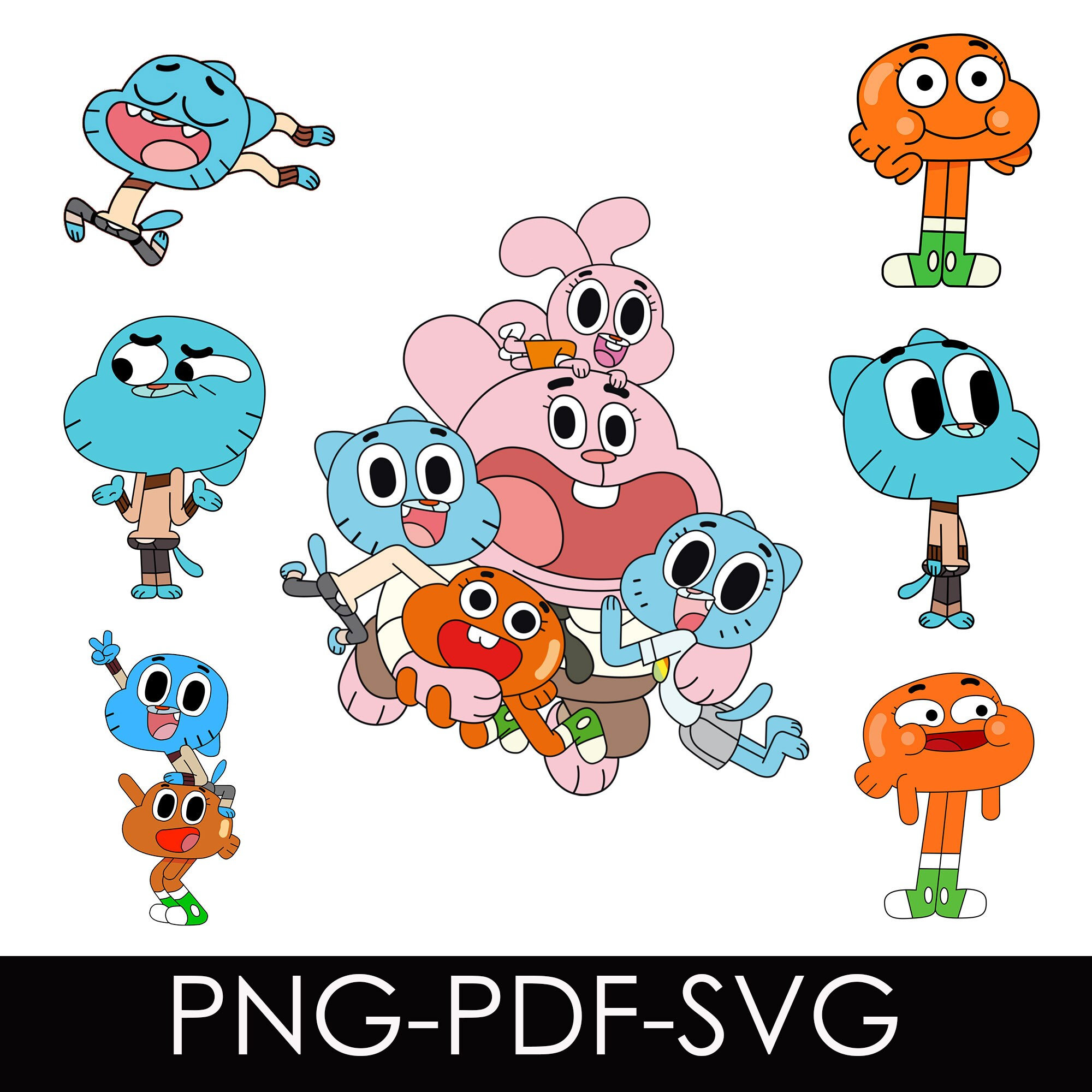 Cartoon Svg File Set, Stickers SVG Bundle LAYERED Cricut Files,instant ...