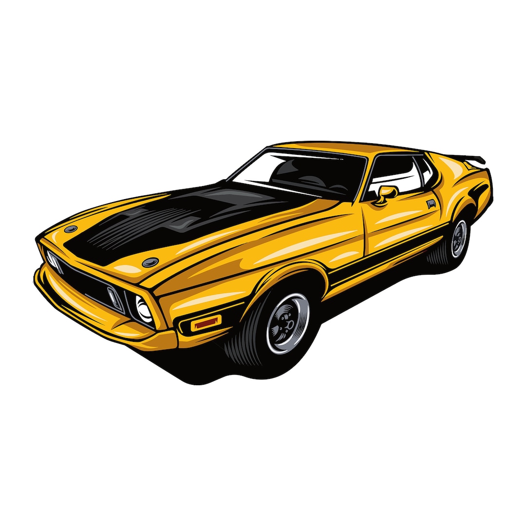 Vintage Svg Yellow Svg Car File Set, Stickers SVG Bundle LAYERED Cricut ...