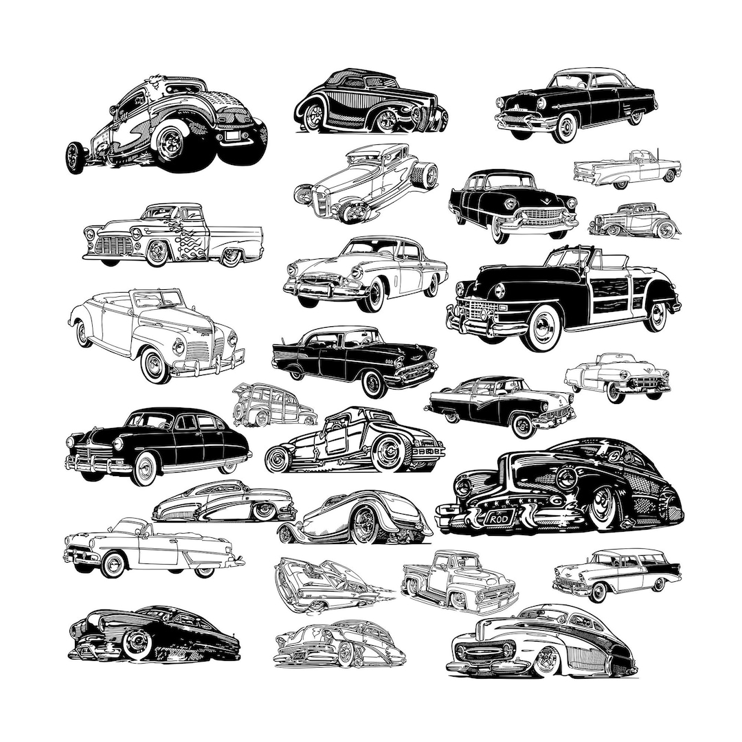Classic Svg Cars Svg File Set, LAYERED Cricut Files,instant Download - Etsy