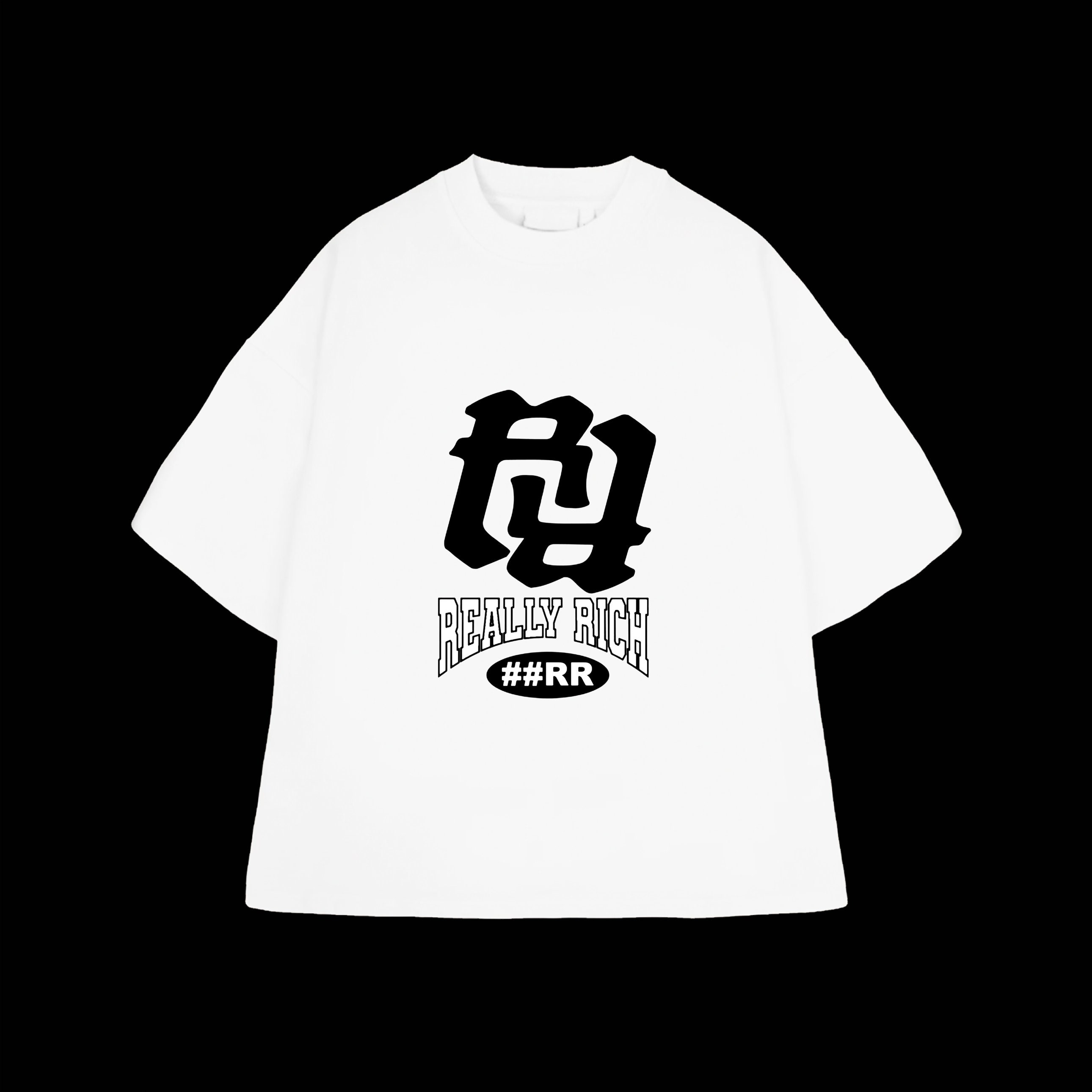 Kankan New Merch 4:20 RR Really Rich Oversized Black/white Red T-shirt ...