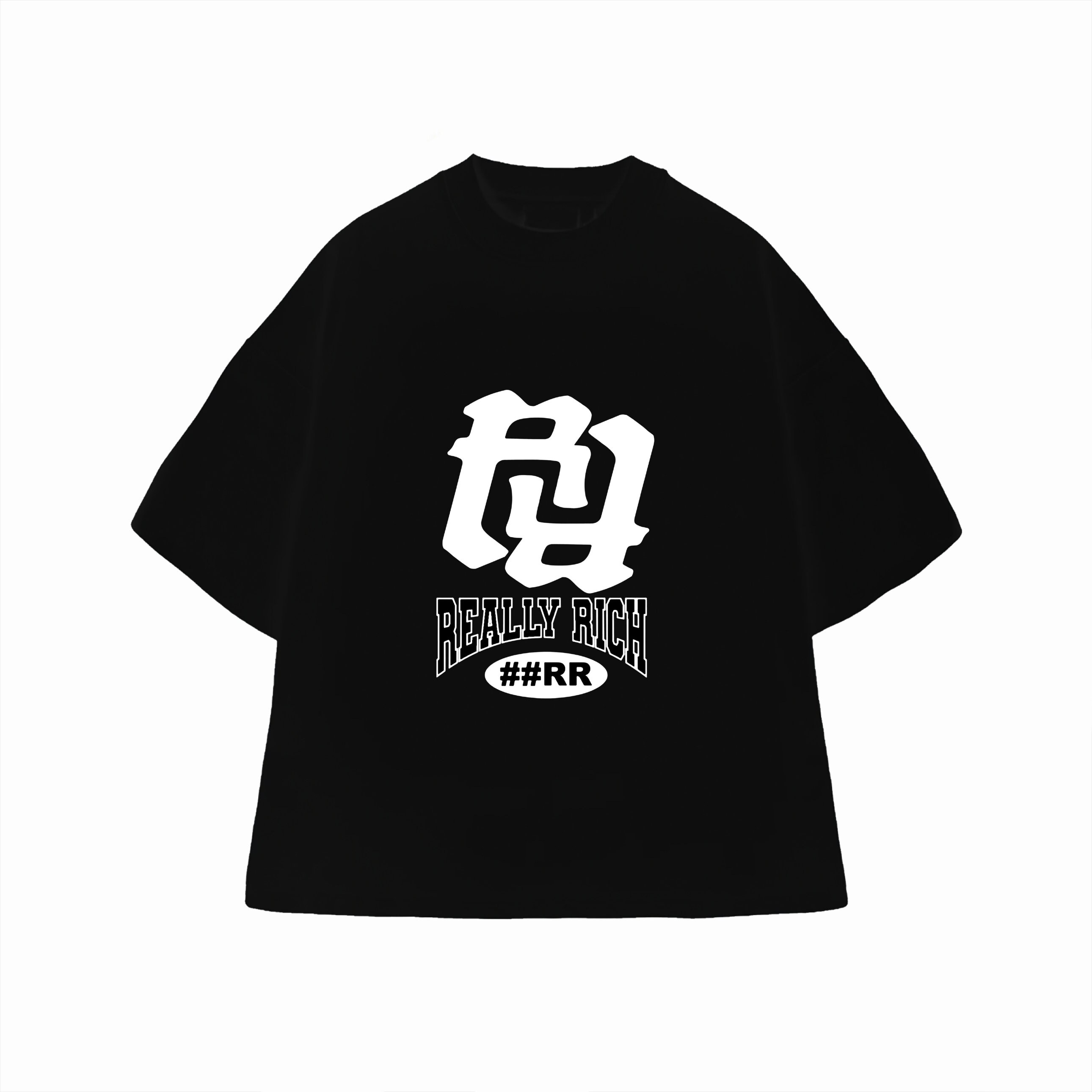 Kankan New Merch 4:20 RR Really Rich Oversized Black/white Red T-shirt ...