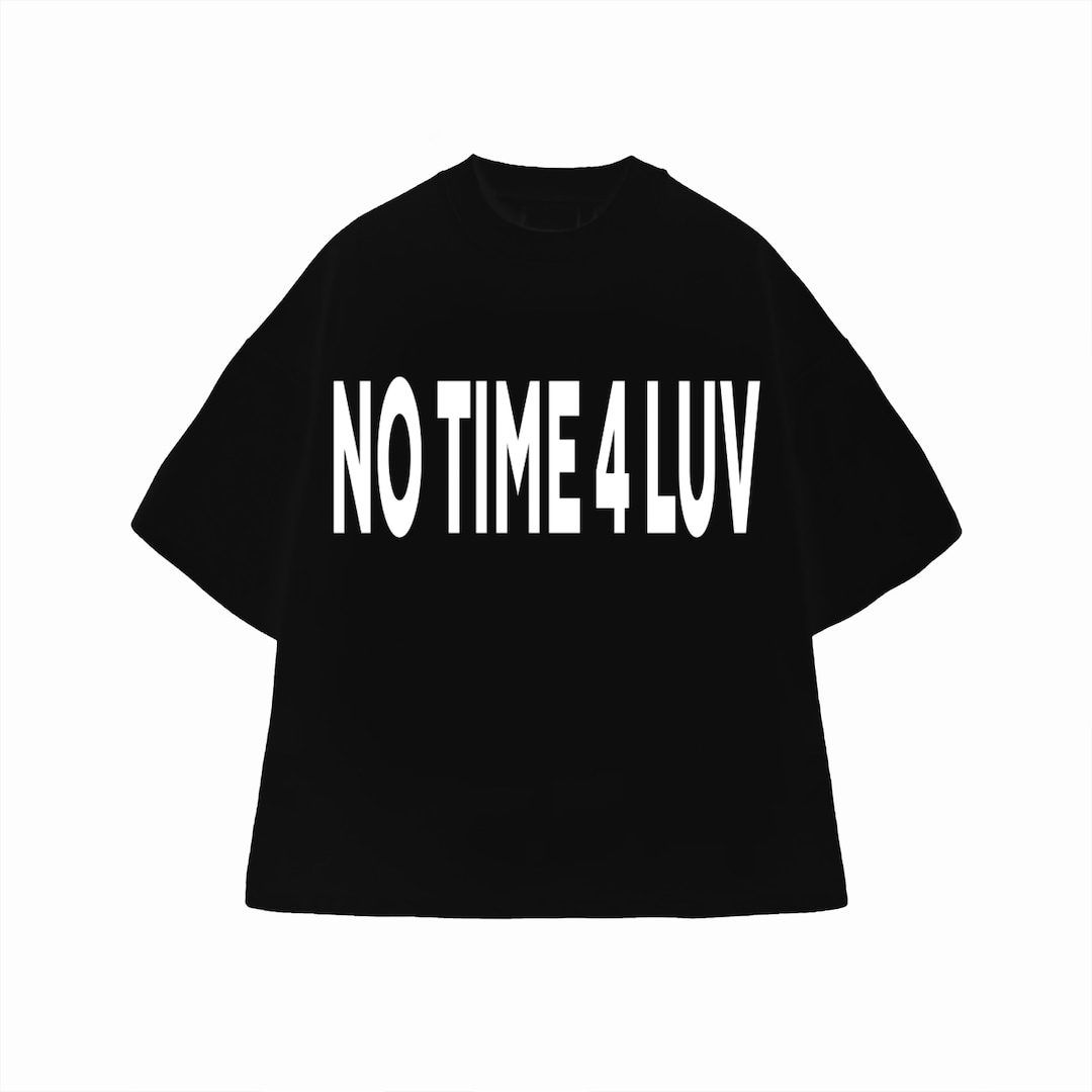 No Time 4 Luv Corteiz Oversize Black/white T-shirt Y2K Streetwear ...